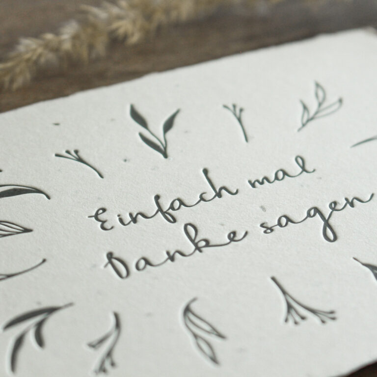 Saatpapier-Samenkarte "Einfach mal Danke sagen" - heylittlegreen