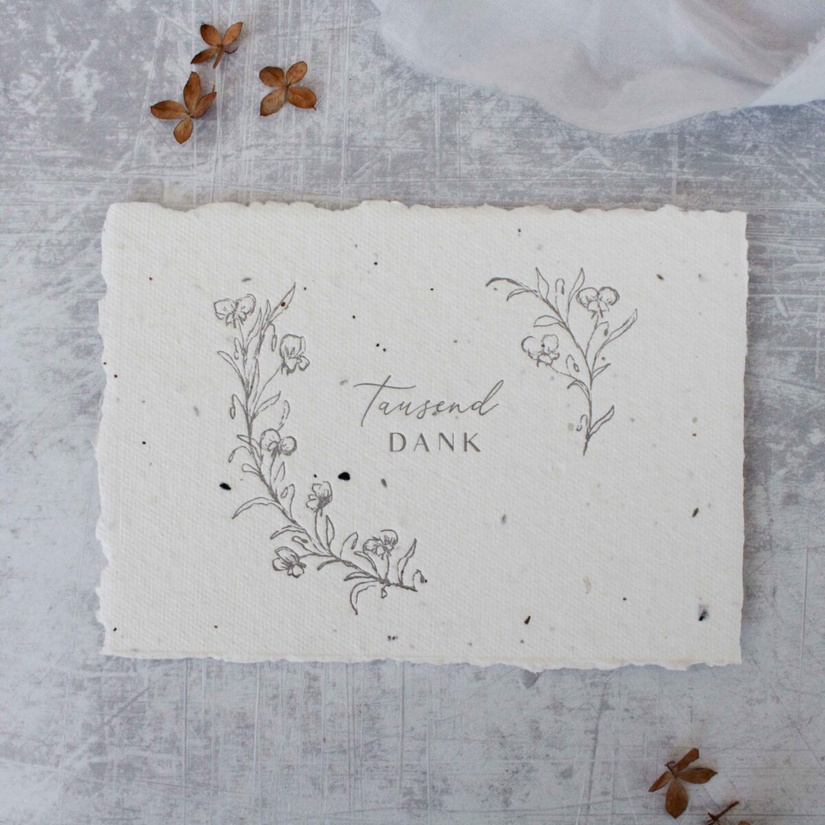 Danke sagen mit Karten aus handgeschöpftem Saatpapier - heylittlegreen