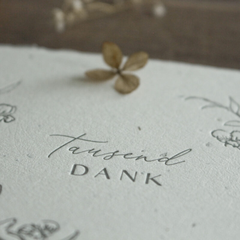 Samenkarte "Tausend Dank" - Eine ganz besondere Dankeskarte ...