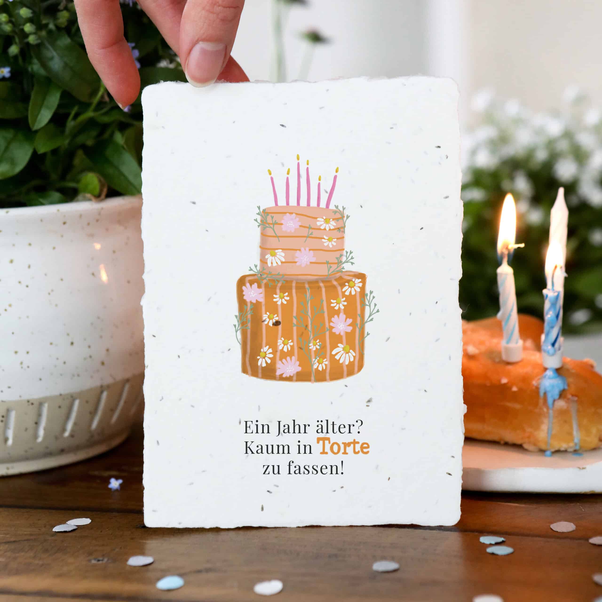 Einpflanzbare Geburtstagskarte aus Saatpapier - heylittlegreen